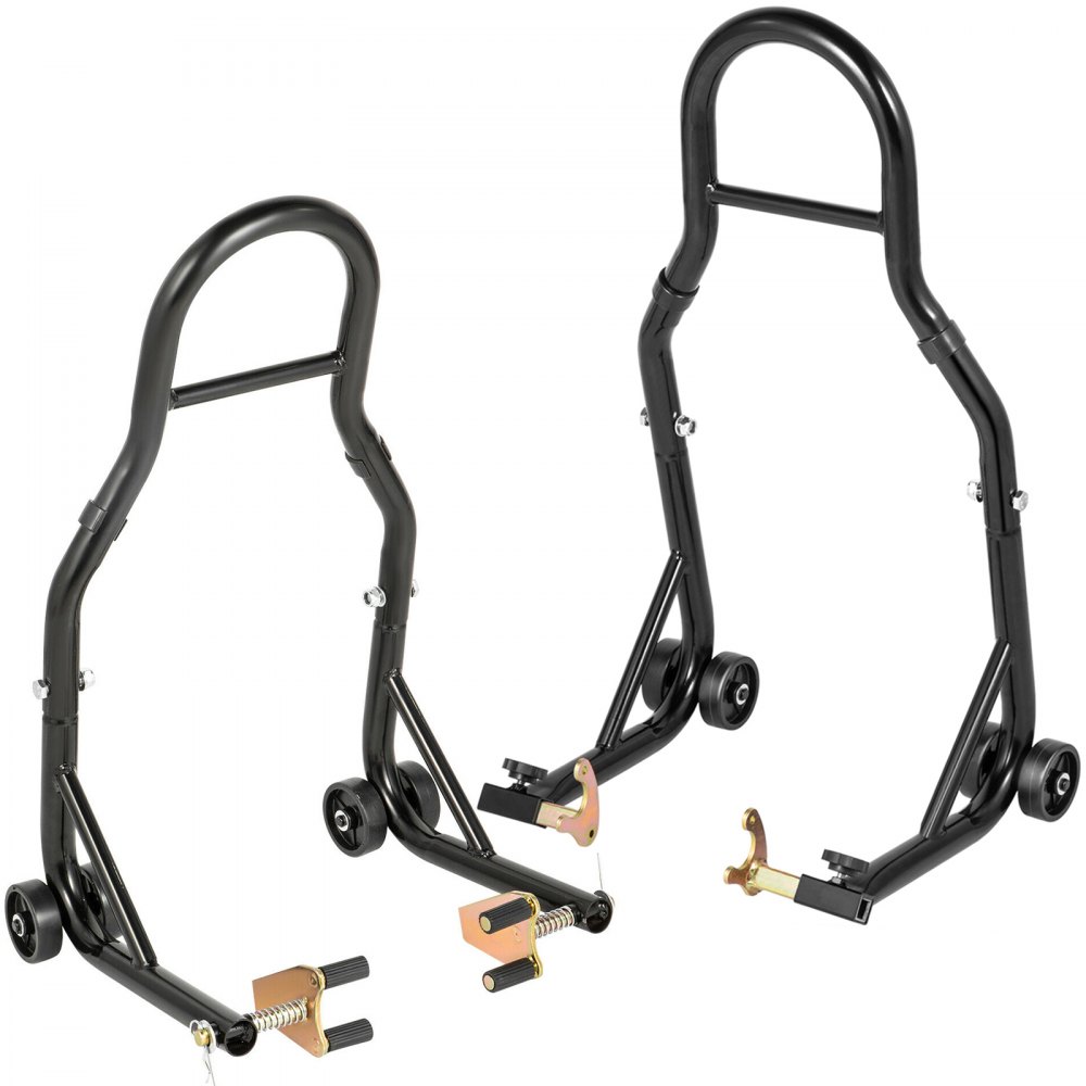 Vevor Motorcycle Stand Steel Paddock Stand Front & Rear Combo Wheel ...