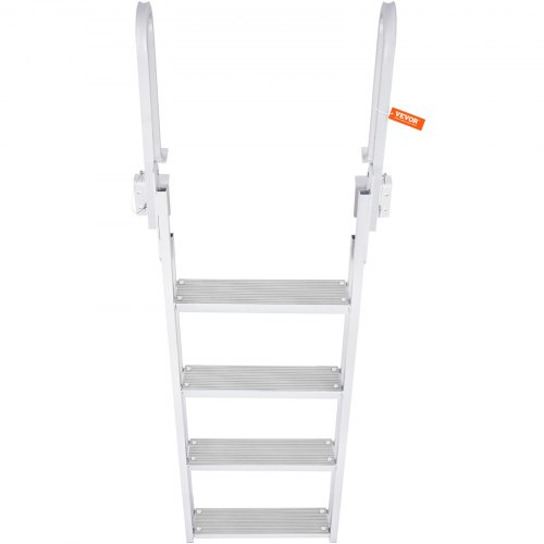 VEVOR Dock Ladder Flip Up 4 Steps, 350lbs Load Capacity, Aluminum ...