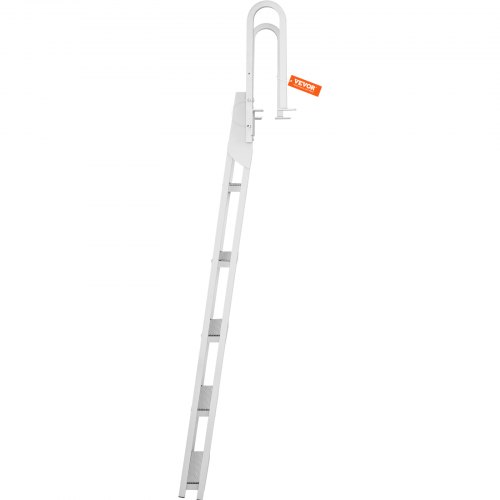 VEVOR Dock Ladder Flip Up 5 Steps, 350lbs Load Capacity, Aluminum ...