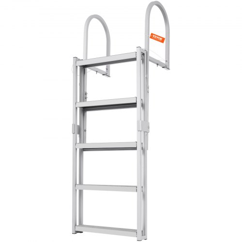 VEVOR Dock Ladder, Retractable 5 Steps, 350 lbs Load Capacity, Aluminum ...