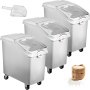 3 Pack Dry Ingredient 21 Gallon Storage Bin Caster Commercial ...
