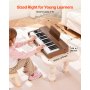VEVOR Kids Piano Keyboard, 37 Keys Wooden Digital Piano for Kids, Mini ...
