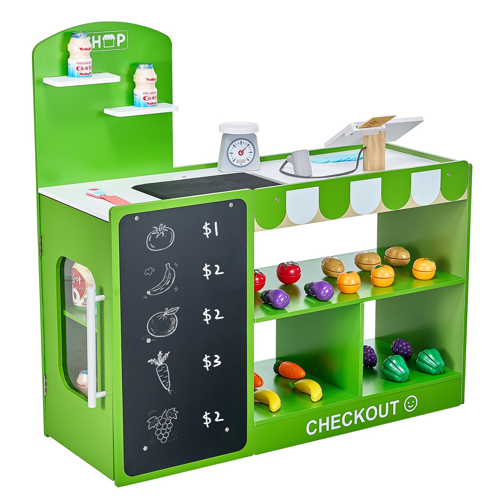 VEVOR Pretend Play Grocery Store — Wooden Kids Market Set