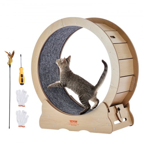 VEVOR Cat Exercise Wheel Large Cat Treadmill Wheel for Indoor Cats 29.5 ...