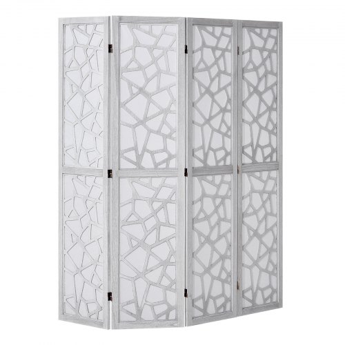 VEVOR Wood Room Divider, 4 Panel Wood Folding Privacy Screen, 66.9 ...