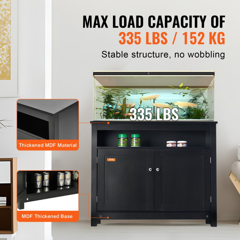 VEVOR Aquarium Stand, 40 Gallon Fish Tank Stand, 36.5 x 15.7 x 30 in ...