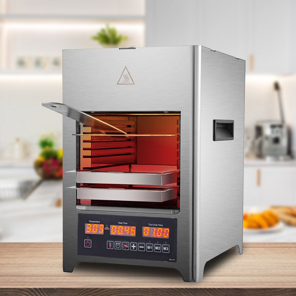 VEVOR 110V Electric Infrared Steak Grill Broiler, 1800W Infrared Steak ...