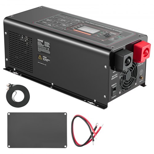 2000W Pure Sine Wave Inverter Charger DC 12V to AC 120V Power Inverter ...