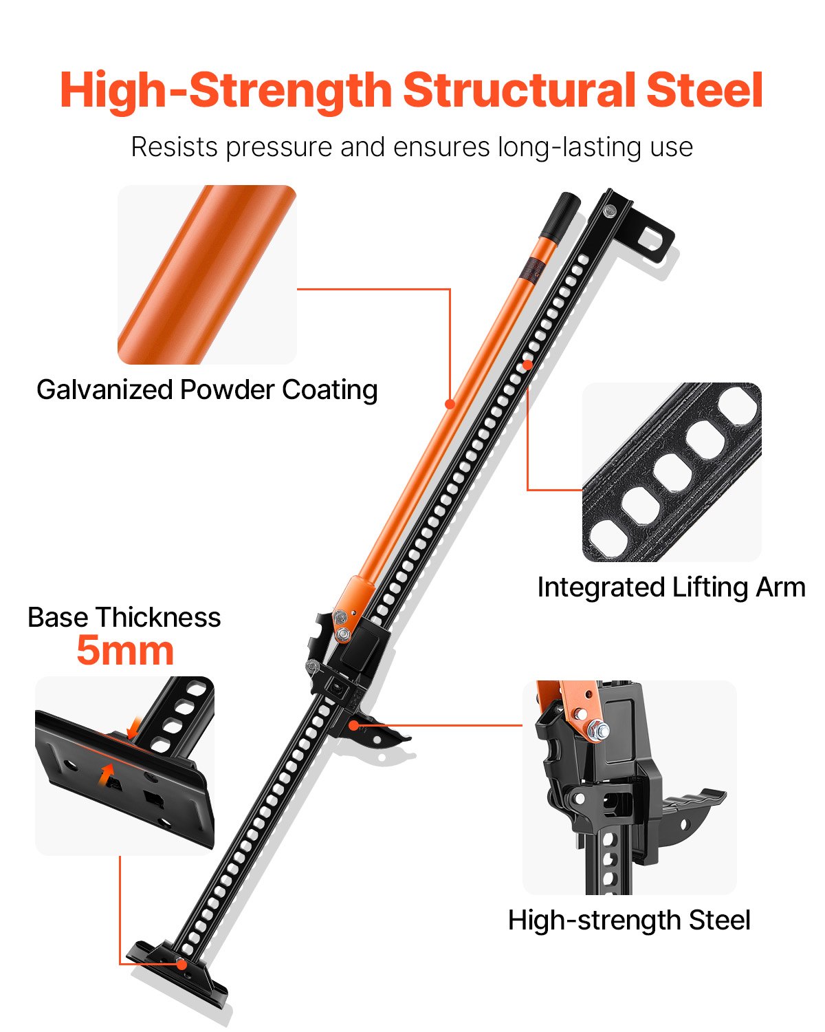VEVOR High Lift Farm Jack – 60 inches, 7000 lbs Capacity