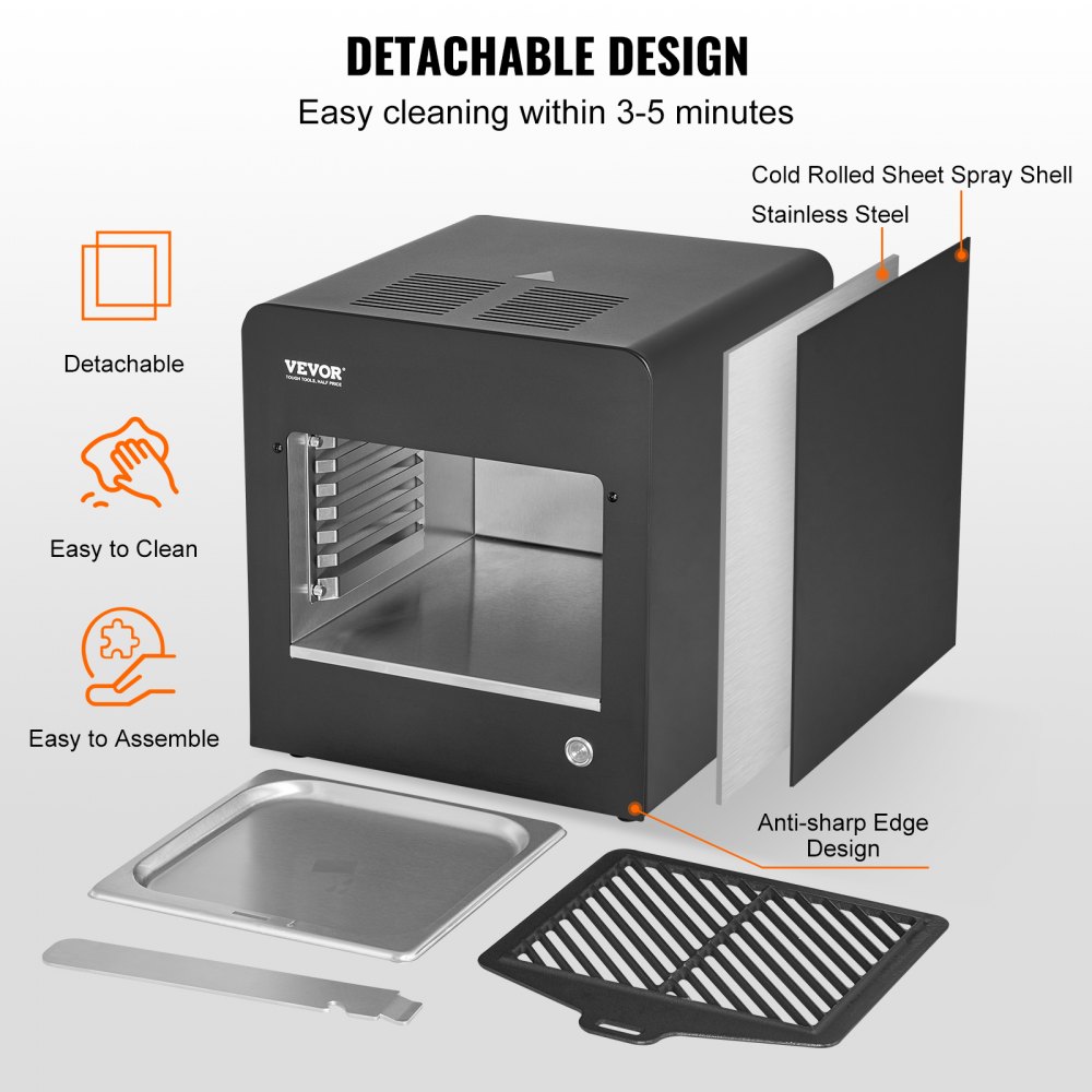 Electric Steak Grill 1800W Smokeless Infrared Broiler Stainless Steel ...