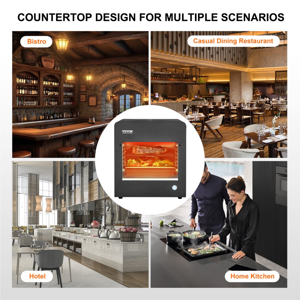 Electric Steak Grill 1800W Smokeless Infrared Broiler Stainless Steel ...