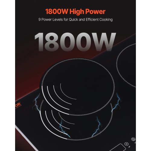 1800W 2 Burner Induction Cooktop Electric Countertop Burner Touch ...
