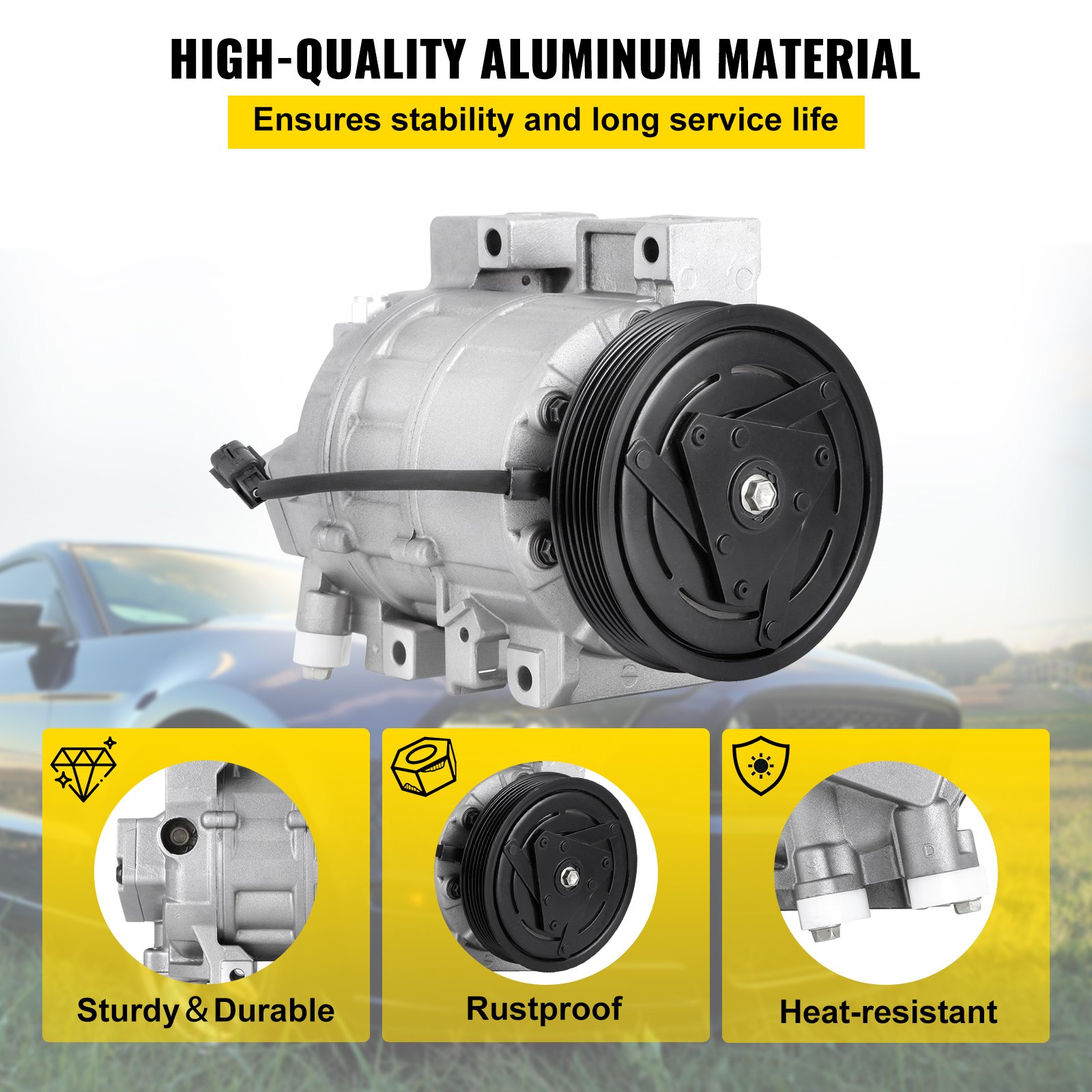 VEVOR CO 10886C AC compressor for Nissan 2.5l Air Conditioner ...