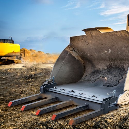 VEVOR Clamp on Debris Forks to 48" Bucket, 2600 lbs Capacity Heavy Duty ...