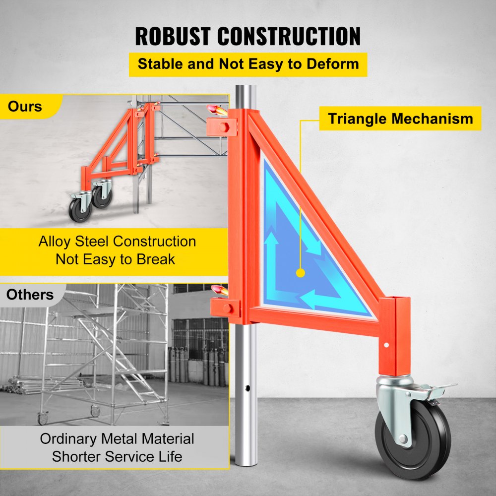 VEVOR Scaffold Outrigger Outrigger Set 18" x 18" 4 Pcs w/ Locking Pin ...