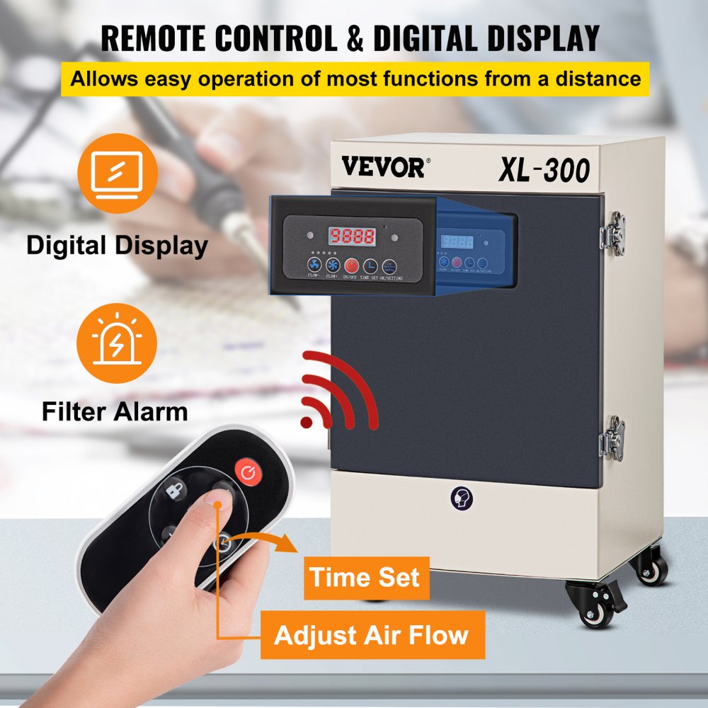 VEVOR Solder Fume Extractor, 330W 106 CFM Smoke Absorber, 6-Stage ...