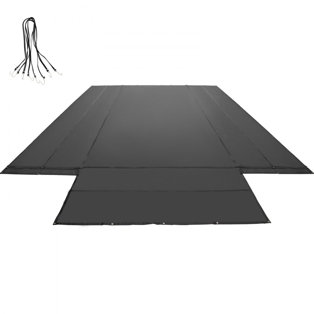 Vevor Flatbed Tarps Flatbed Truck Tarp 18oz 16'x24' Black With D Rings ...