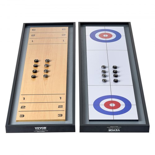 VEVOR 45" Shuffleboard and Curling 2 in 1 Board Game Portable Tabletop ...
