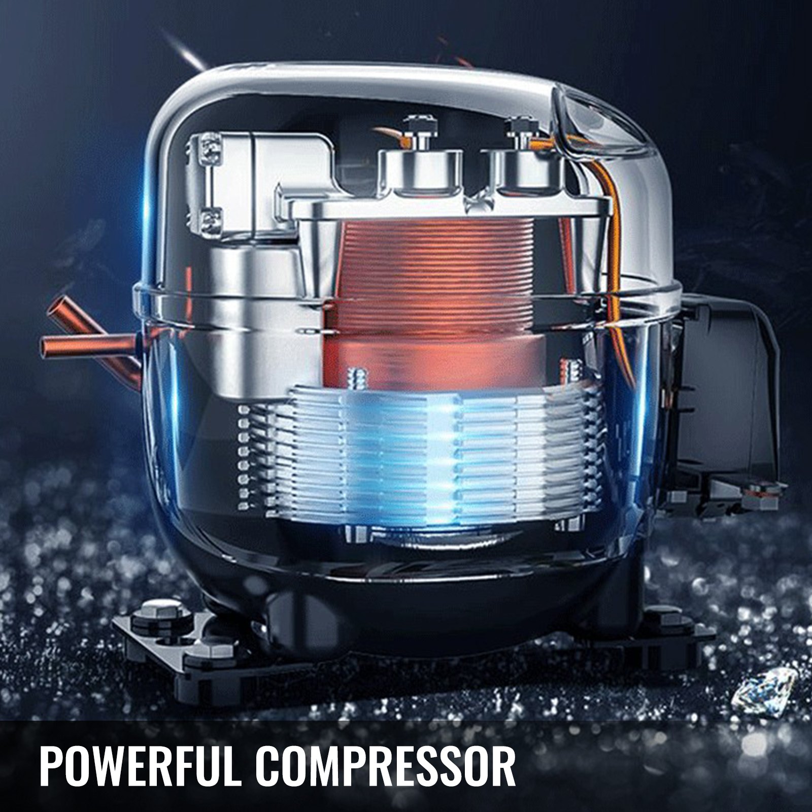 VEVOR Slice Ice Machine 570 LBS/24 H Ice-Making Capacity Slice Flake ...