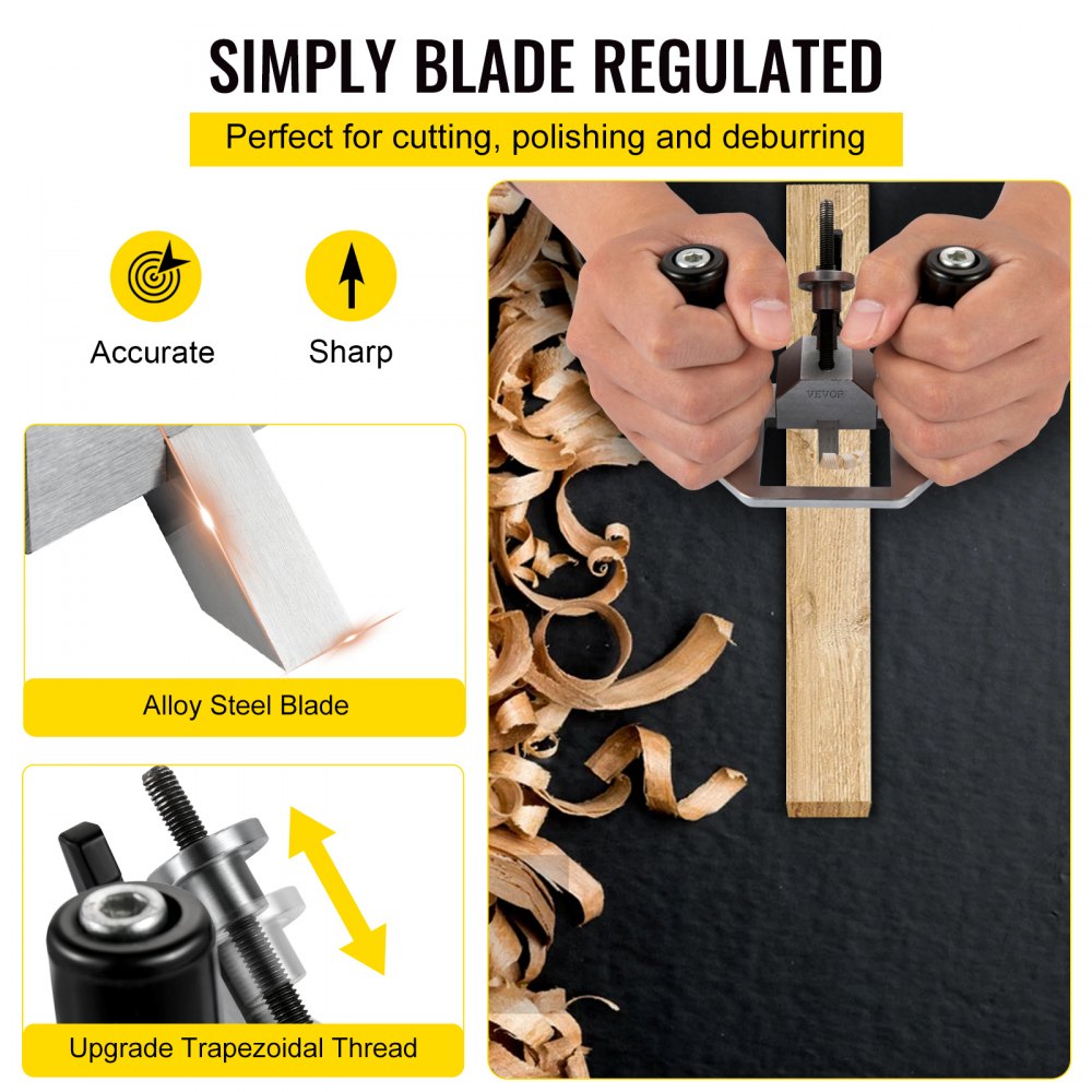 VEVOR Router Plane, Handheld Woodworking Tool,Adjustable Blade Hand ...
