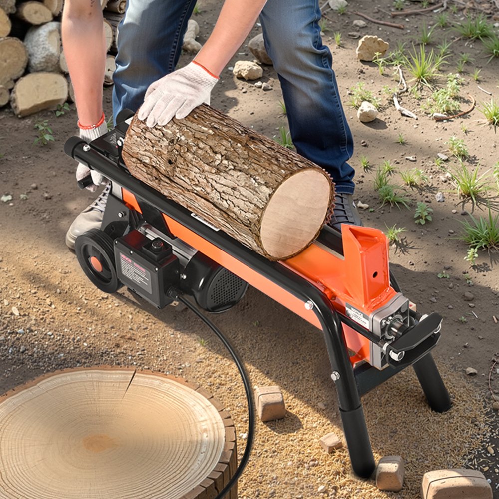VEVOR Electric Log Splitter, 6.5 Tons Electric Wood Splitter, 1500W 15 ...