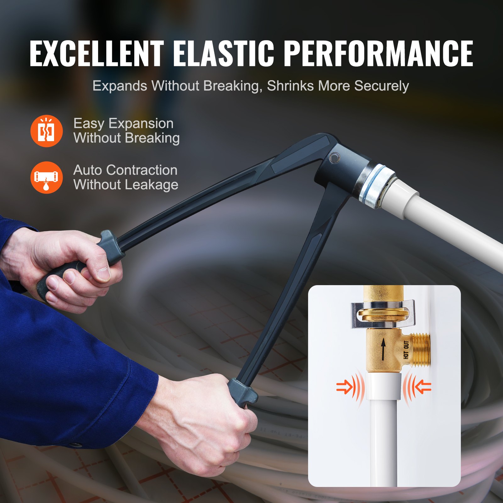 VEVOR PEX Pipe 3/4 Inch, 100 Feet Length PEX-A Flexible Pipe Tubing for ...