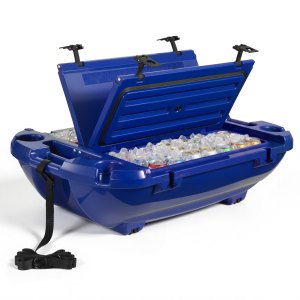 VEVOR Floating Cooler, 40 QT Floating Ice Chest with Dry Storage & Tow ...