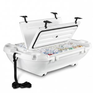 VEVOR Floating Cooler, 40 QT Floating Ice Chest with Dry Storage & Tow ...
