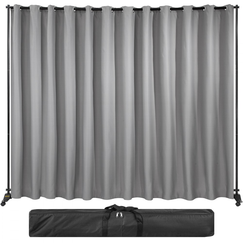VEVOR Curtain Divider Stand, 10 x 8 ft, 4 Rolling Wheels Room Divider ...