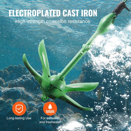 VEVOR Kayak Anchor Kit, 3.5 lb Paddle Board Anchor Kit with 26.2 ft/8 m ...