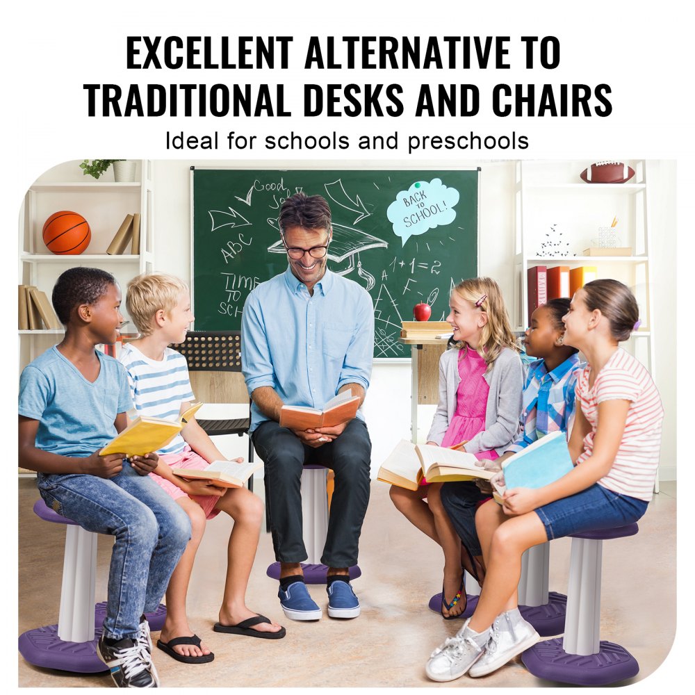 VEVOR Kids Wobble Chair – 360° Swivel, 154 lb, Age 7–14