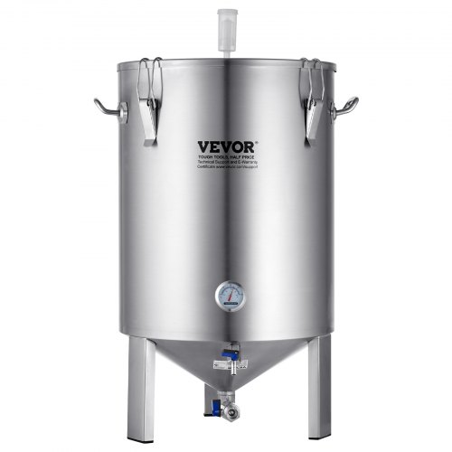 VEVOR 304 Stainless Steel Kettle, 16 GALLON Beer Brew Fermentor, Brew ...
