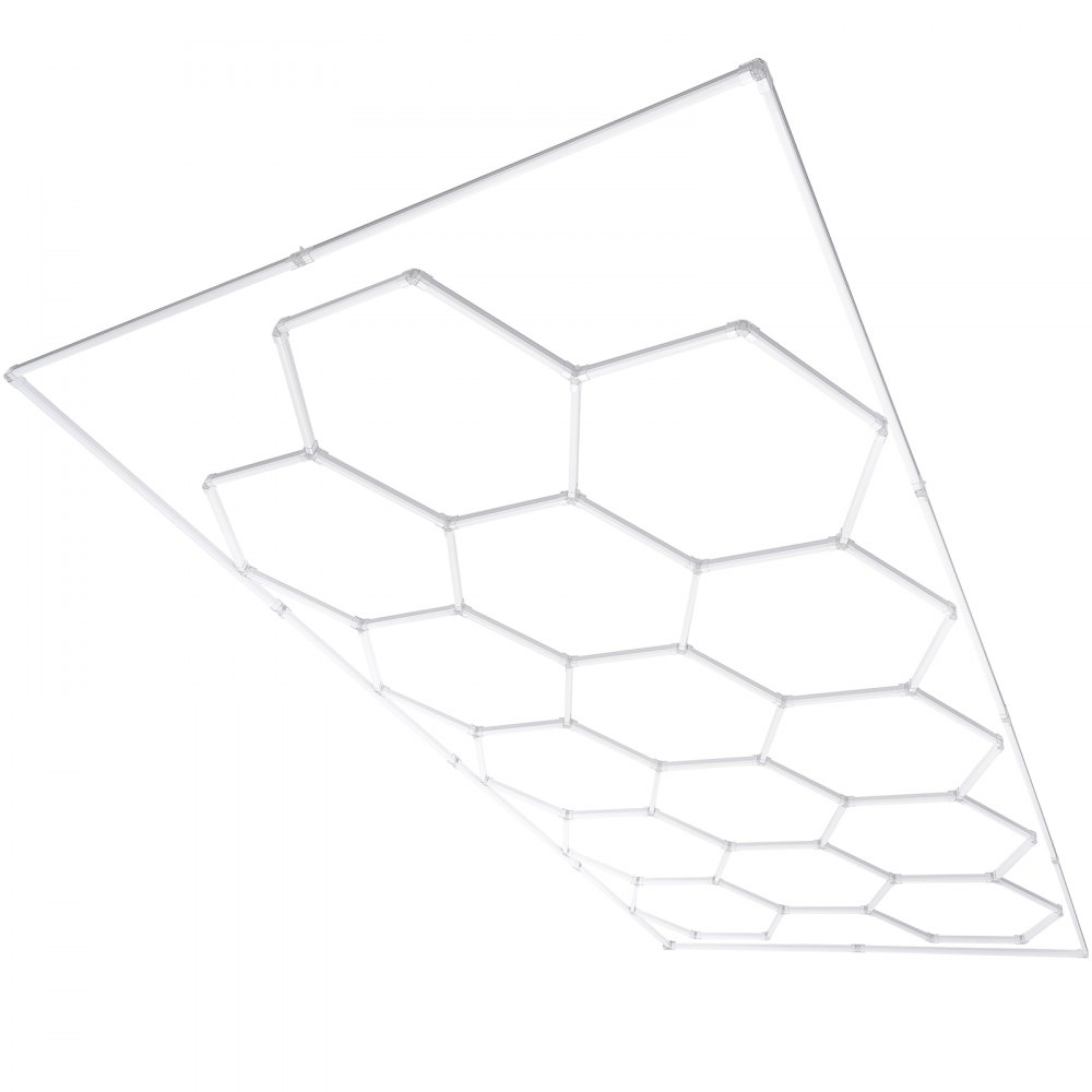 VEVOR Hexagon Garage Lights 66300LM 15 Grids Honeycomb LED Shop Ceiling ...
