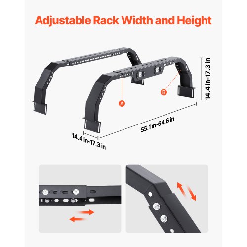 Overland Truck Bed Rack LED fit Ram 1500/Canyon/Silverado 1500/Tundra ...