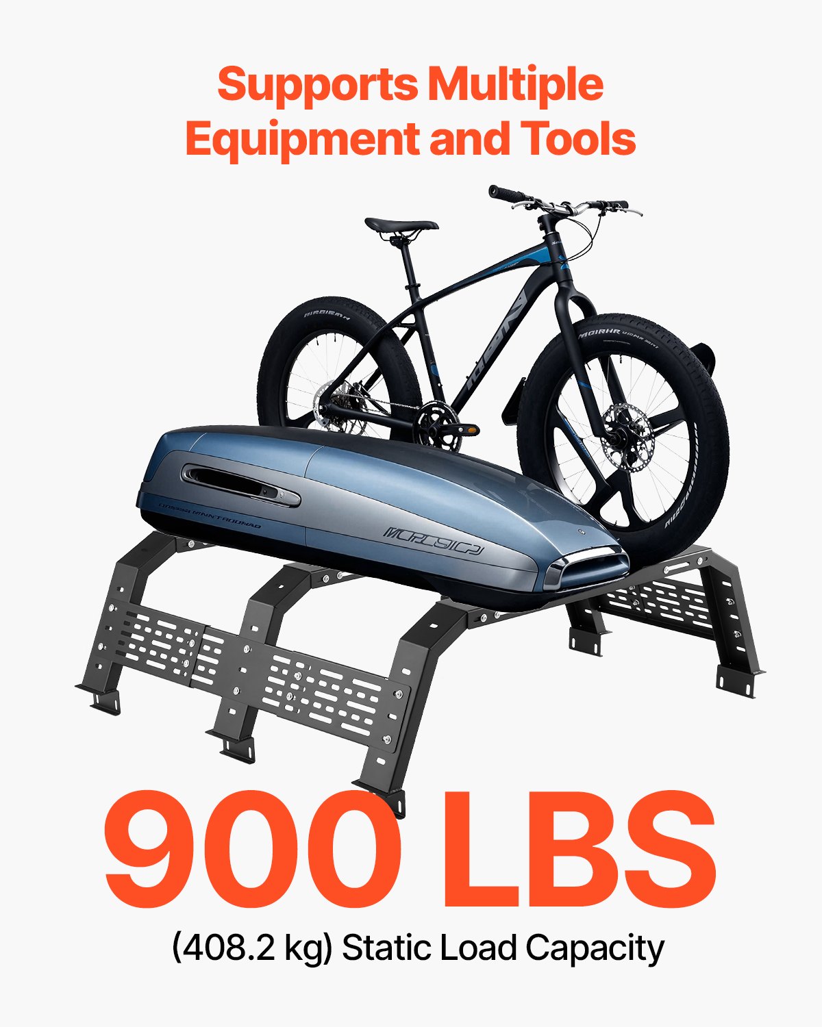 VEVOR Overland Truck Bed Rack – 900 lbs, Fit Tacoma/JT