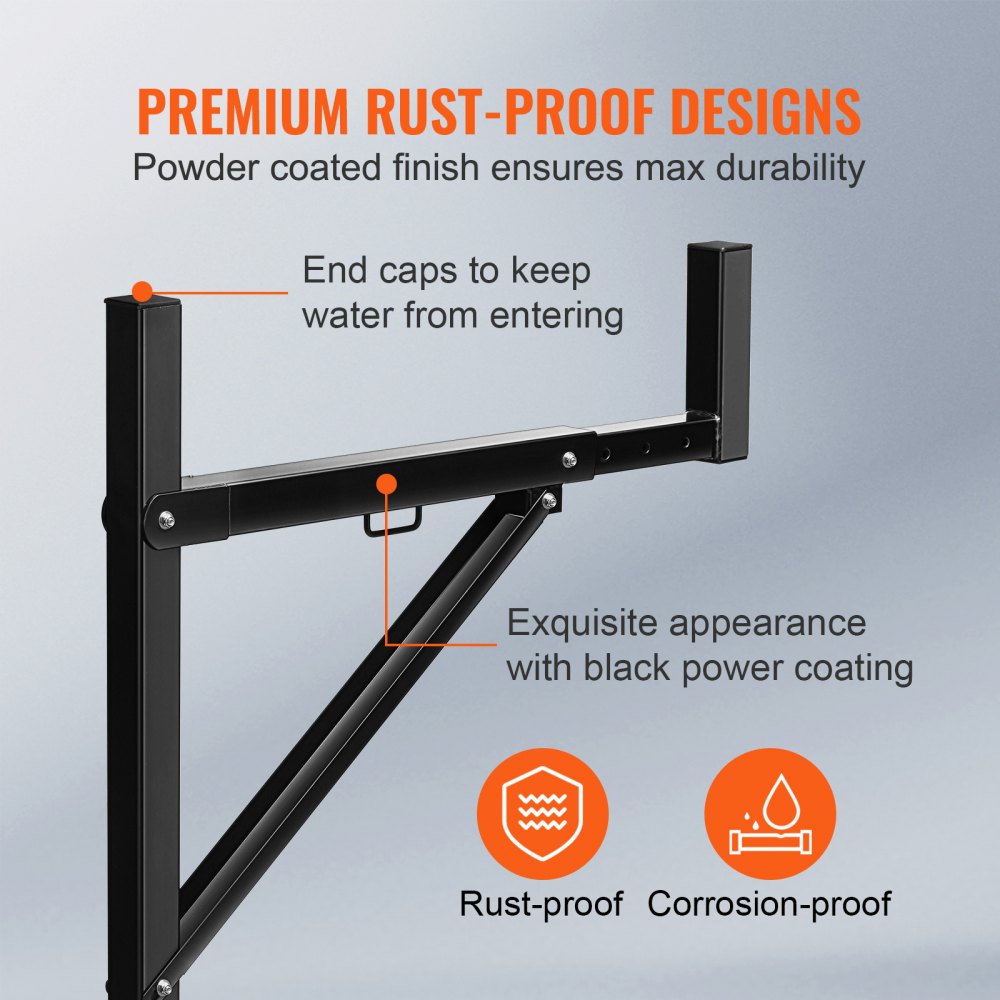VEVOR Truck Rack, 19-34inch Extendable Truck Ladder Rack, 38.6"-43.6 ...