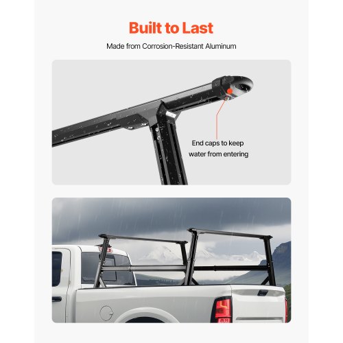 Truck Ladder Rack Non-Drilling Bed Rack 800 lbs Capacity for Large ...