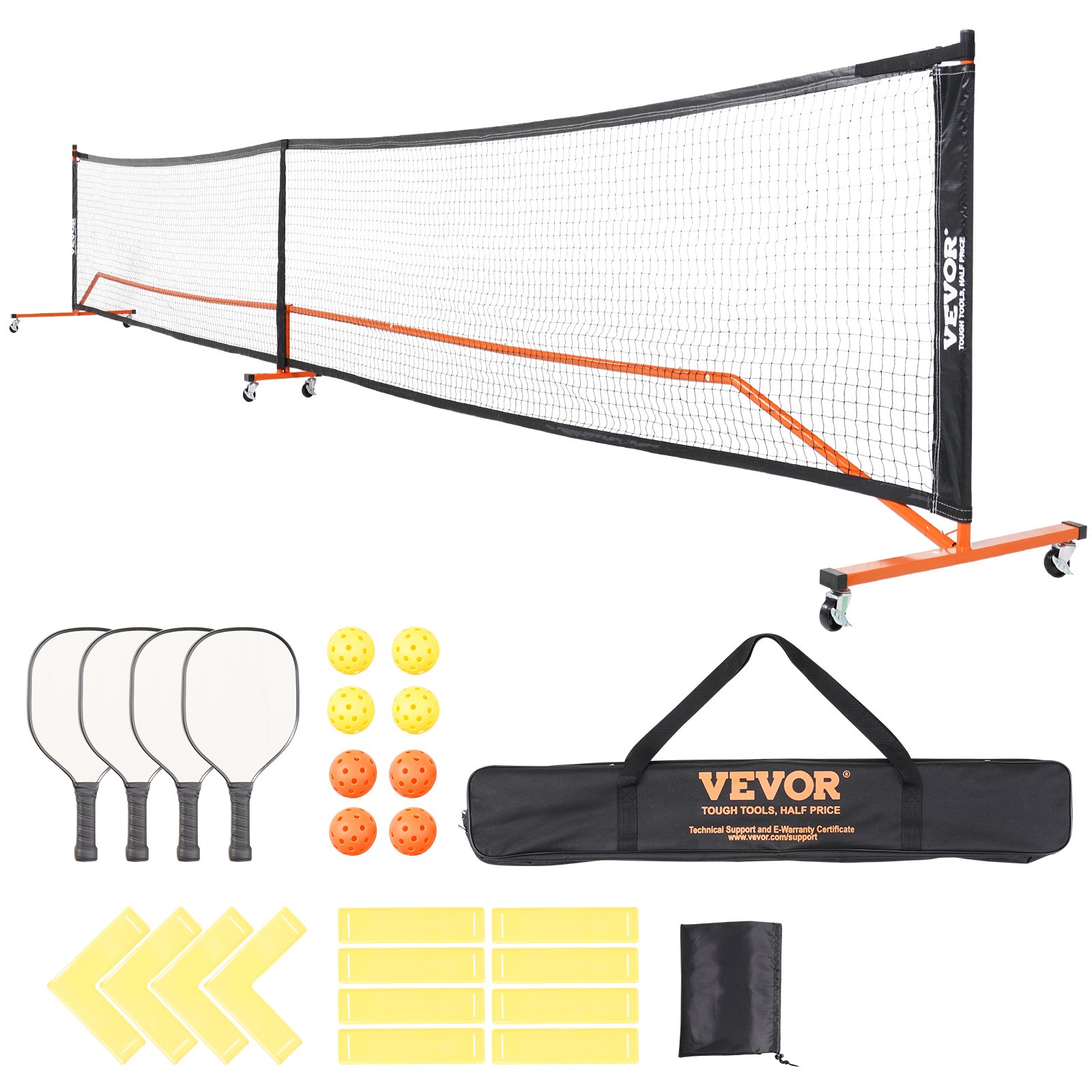 VEVOR Pickleball Net Set, 22FT Regulation Size Portable Pickleball ...