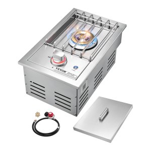 VEVOR Single Grilling Side Burner, 17,000BTU Liquid Propane Side Burner ...