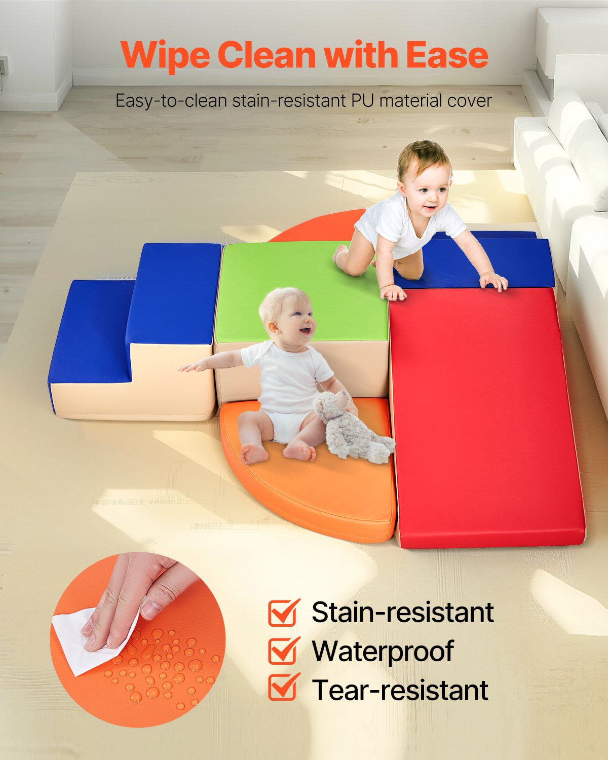 VEVOR Foam Climbing Blocks for Toddlers – 48-72 Hours, 25D