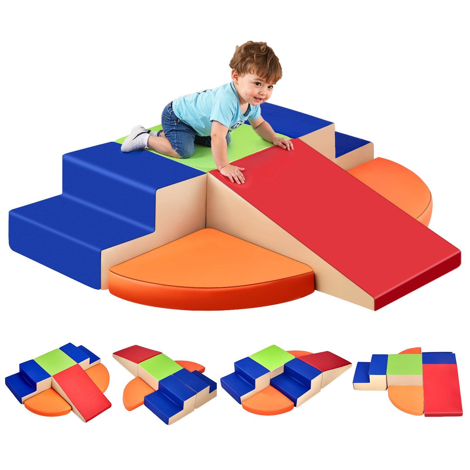 VEVOR Climbing Toys, 6-Piece Set, Foam Climbing Toys for Toddlers 6 ...