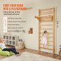 Swedish Ladder Wall Gym 10-Level Wooden Indoor Playground Climbing Toys ...