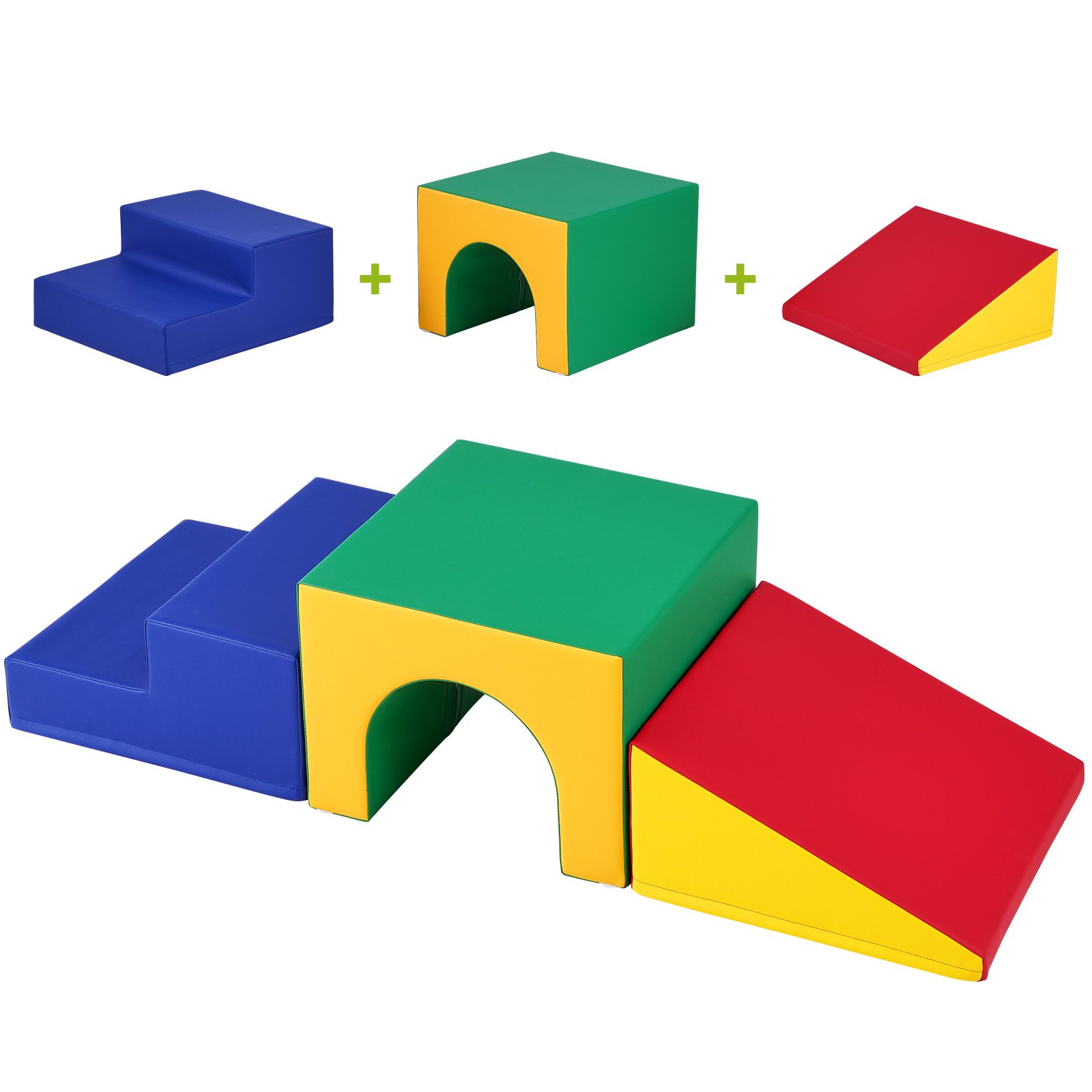 VEVOR Single Tunnel Climber, Toddler Playset, Foam Climbing Blocks for ...
