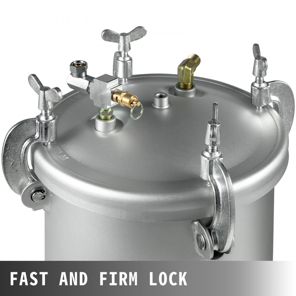 VEVOR Pressure Pot Tank 2.5 Gallon Paint Pressure Pot 10L Stainless ...