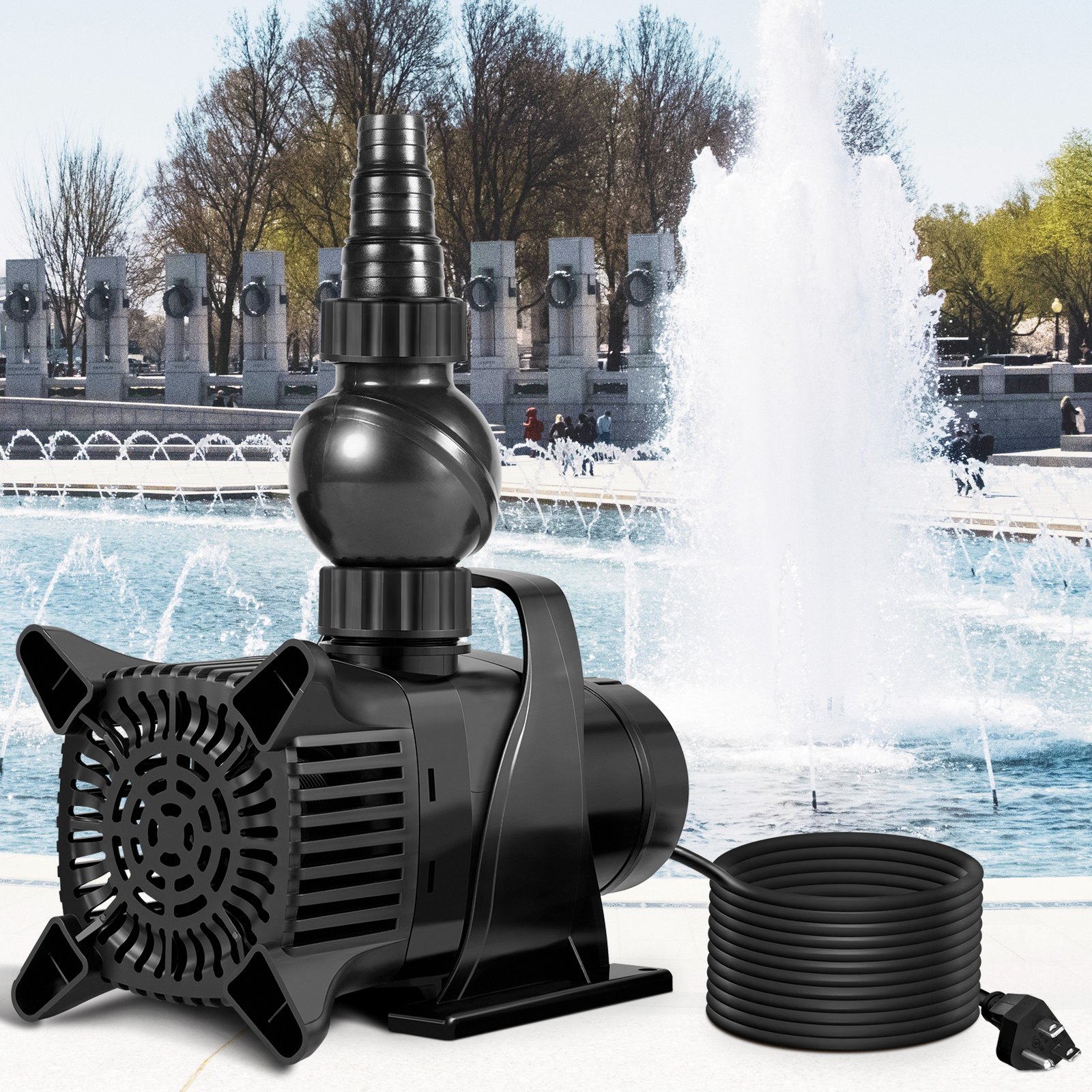 VEVOR Submersible Water Pump 4000GPH Pond Pump 22FT 330W for Waterfall ...