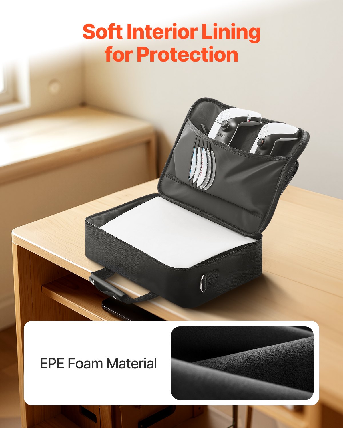 VEVOR Carrying Case for PS5 – 2020 & Slim 2023 Version