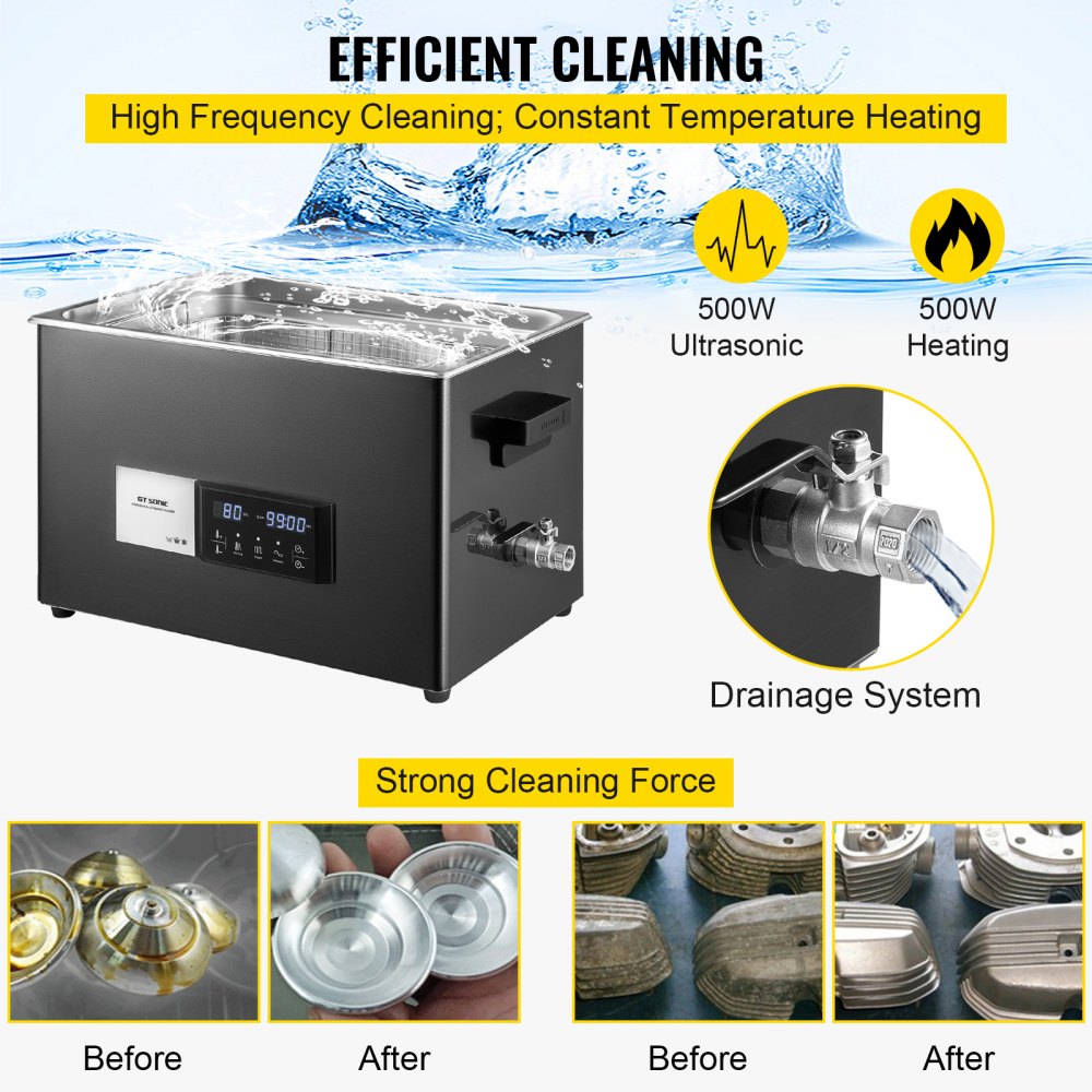 Vevor Touch Ultrasonic Cleaner Ultrasonic Cleaning Machine 27l ...