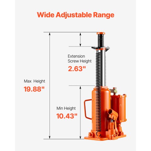 Air Hydraulic Bottle Jack 12 Ton Manual Hand Pump Automotive Car Repair ...