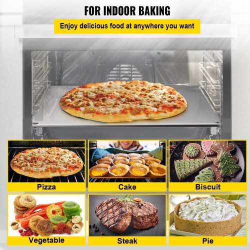 VEVOR Steel Pizza Stone for Oven, Steel Pizza Plate, A36 Steel Baking ...