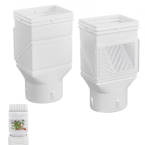 VEVOR Gutter Downspouts, Downspout Diverter Rainwater Collection System ...